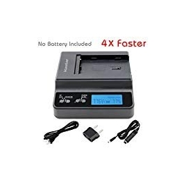 Kastar Ultra Fast Charger(4X faster) Kit for Sony NP-F975, NP-F970, NP ...
