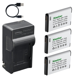 Kastar 3-Pack Battery and AC & USB-C Charger, Compatible with Samsung ...