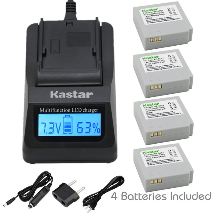 Kastar Ultra Fast Charger(3X faster) Kit and Battery (4-Pack) for ...