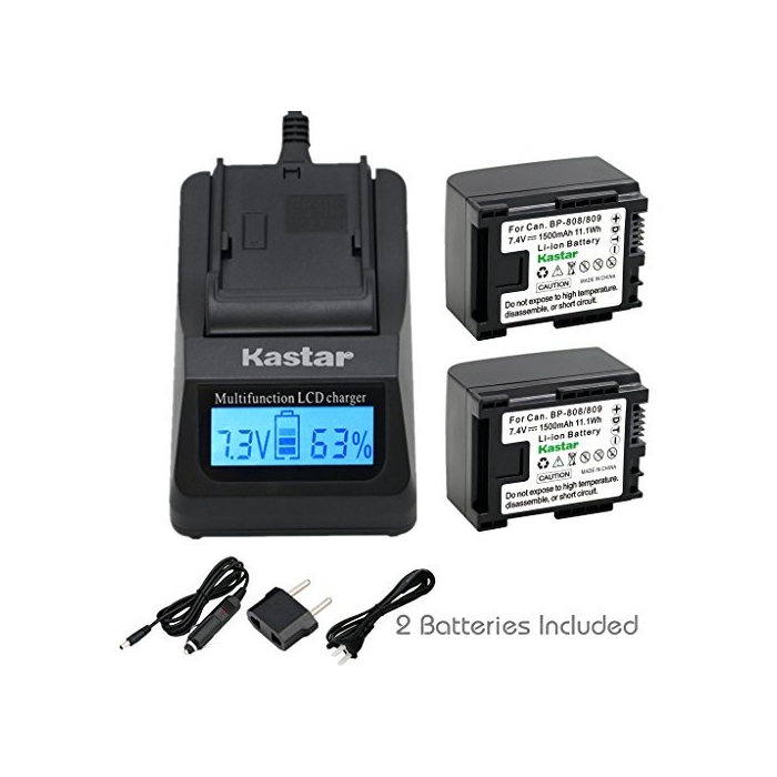 Kastar Ultra Fast Charger(3X faster) Kit and Battery (2-Pack) for Canon ...